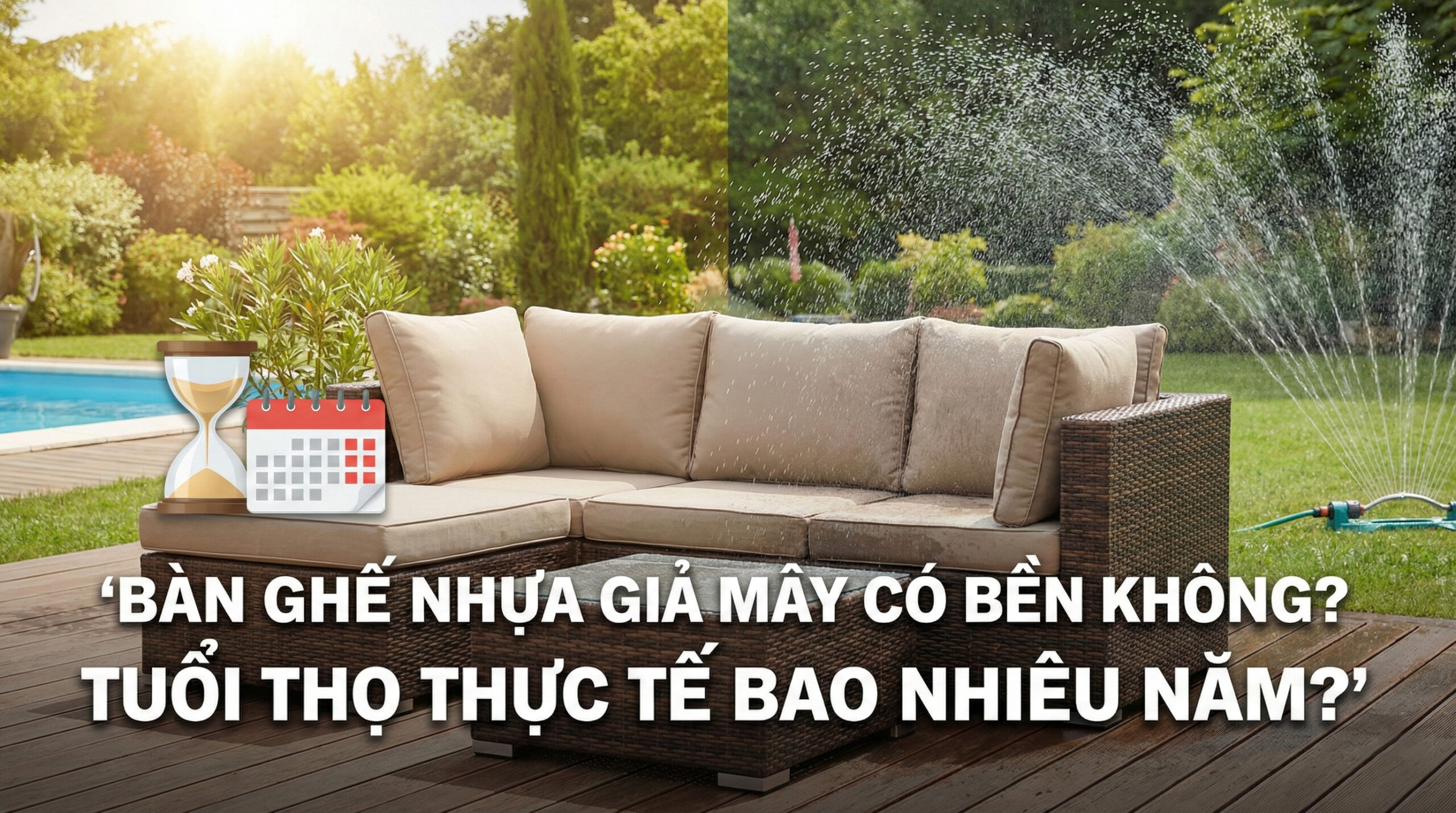 Bàn ghế nhựa giả mây có bền không? Tuổi thọ thực tế bao nhiêu năm ...